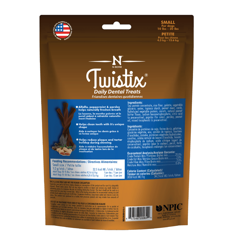 N-Bone® Twistix® Dental Treats Peanut & Carob Flavor - Littleton, MA ...